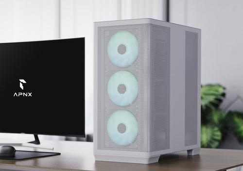APNX APCM-CR01043.21 Midi Tower Computer Case, White - Smartech.ee